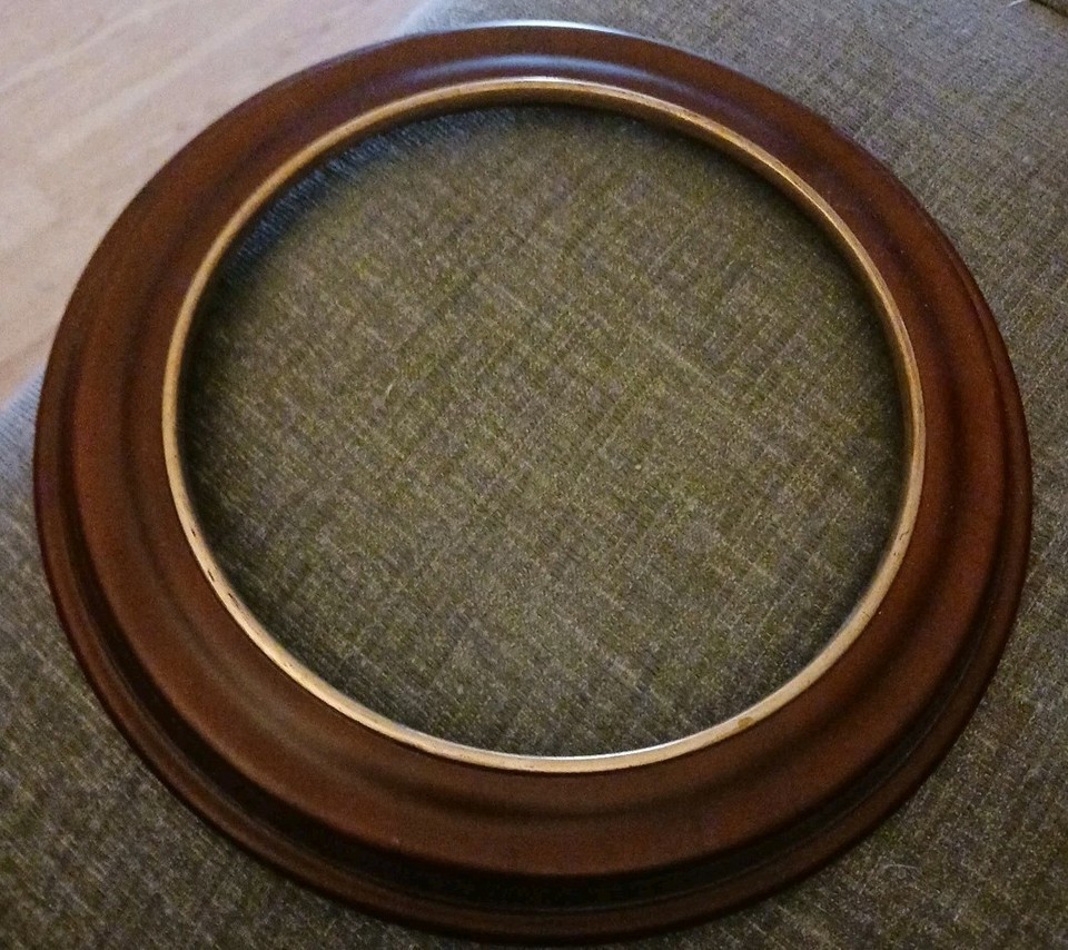 Wooden Plate Frame Holder Light Brown Round 10" - Fits 8" Plate. Bxc | eBay
