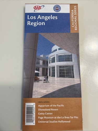 AAA 15 Los Angeles Region Map Anaheim Orange County Santa Barbara Free ...