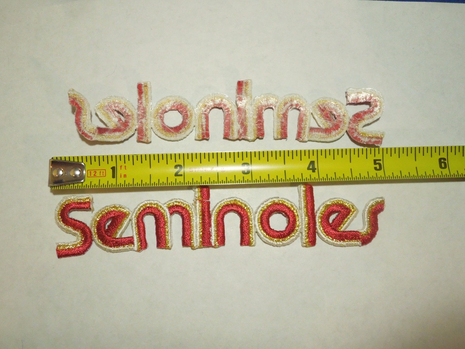 3 Florida State Seminoles FSU Red, Gold and White Script Patches | eBay