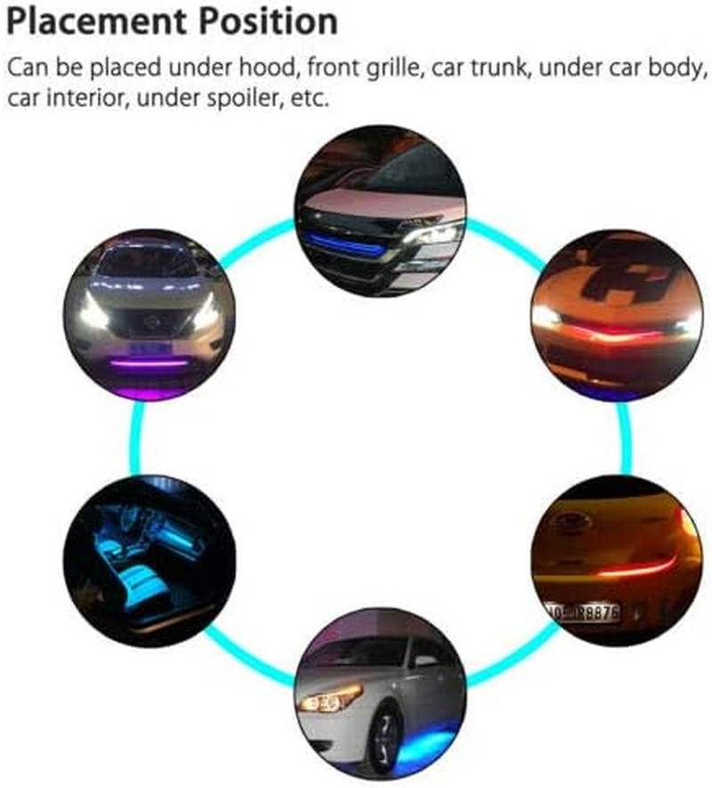 7 Color 48 LED RGB Scanner Flash Car Strobe Knight Rider Kit Light ...