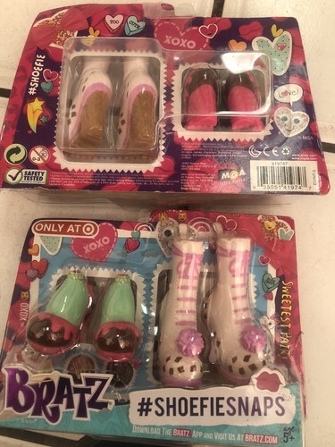 2 Unopened Target Bratz Shoefiesnaps Shoefie Snaps Doll Shoes Sweetest ...