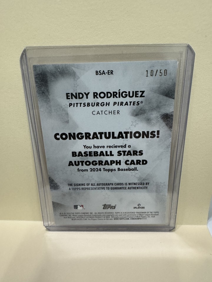 2024 Series 1 Endy Rodriguez RC Gold /50 Baseball Stars Autograph | eBay