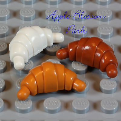 NEW Lego Minifig Kitchen Food CROISSANTS Friends Brown White Croissant ...