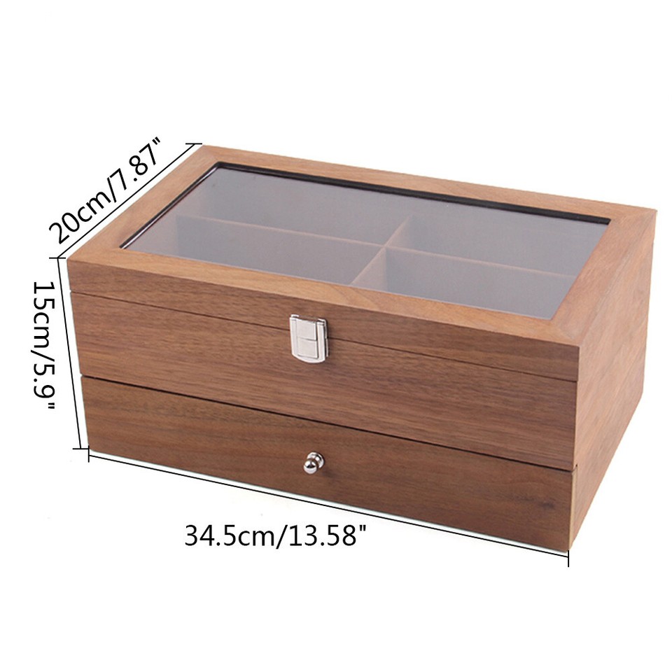 Sunglass Organizer Glasses Storage Box Eyeglass Display Case 2 Layers ...