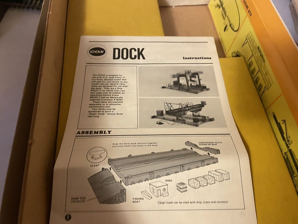 HO COX HO Scale TrainScapes 2 Dockside Cranes 1 conveyor & Cargo ...