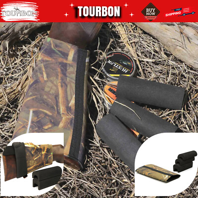 TOURBON Adjusted Gun Stock Cheek Rest Pad Comb Raising Kit 3 Foam Camo ...