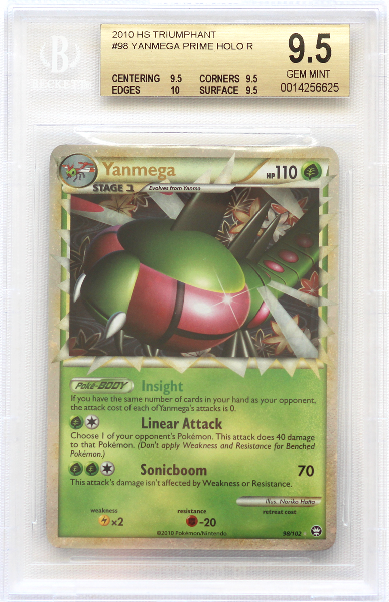 2010 Pokemon HGSS Triumphant # 98 Yanmega Prime Holo BGS 9.5 Card GEM ...