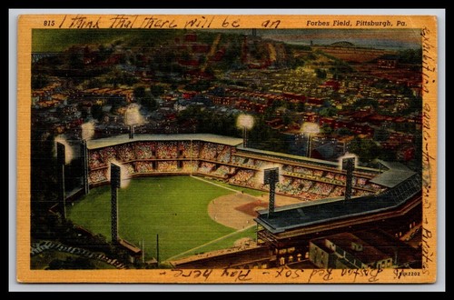 Post Card Aerial View of Forbes Field, Pittsburgh Pirates, Pittsburgh ...