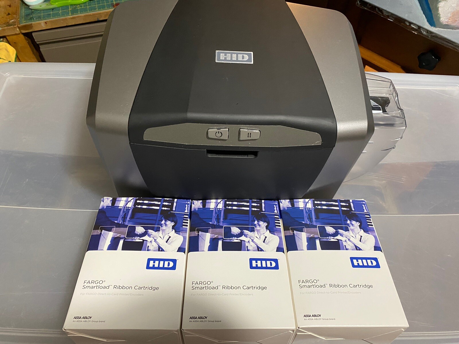 Fargo DTC1250e Thermal Single-Side ID Card Printer Plus 3 New Color ...