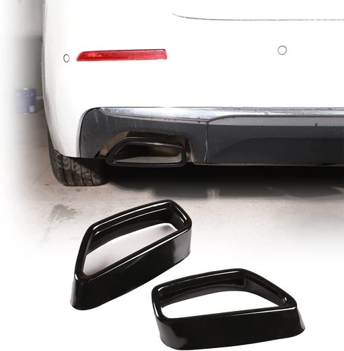 Gloss Black Stainless Exhaust Tip Outputs Cover Fits 17-23 G30 G32 540i ...