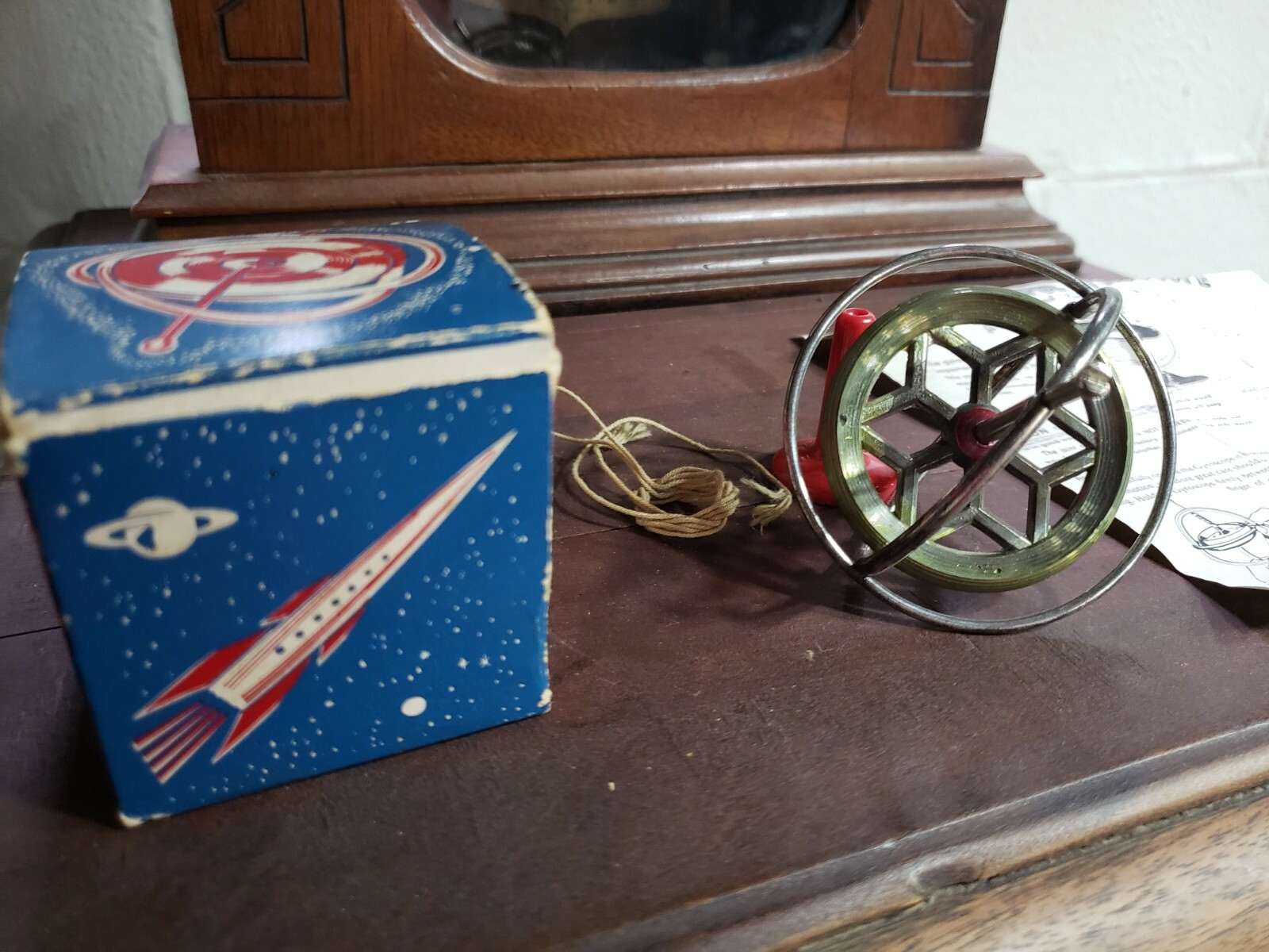 Vintage Hurst Toy Gyroscope 1966 Tin Toy Steel Toy USA OLD Toy Antique ...