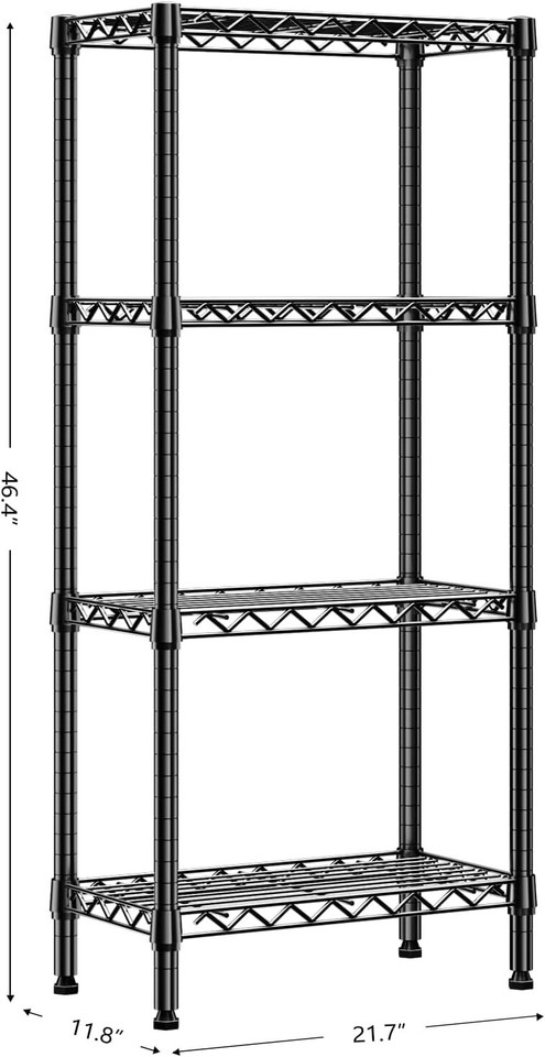 4 Shelf Steel Heavy Duty Wire Rack Commercial Kitchen Storage Wire ...