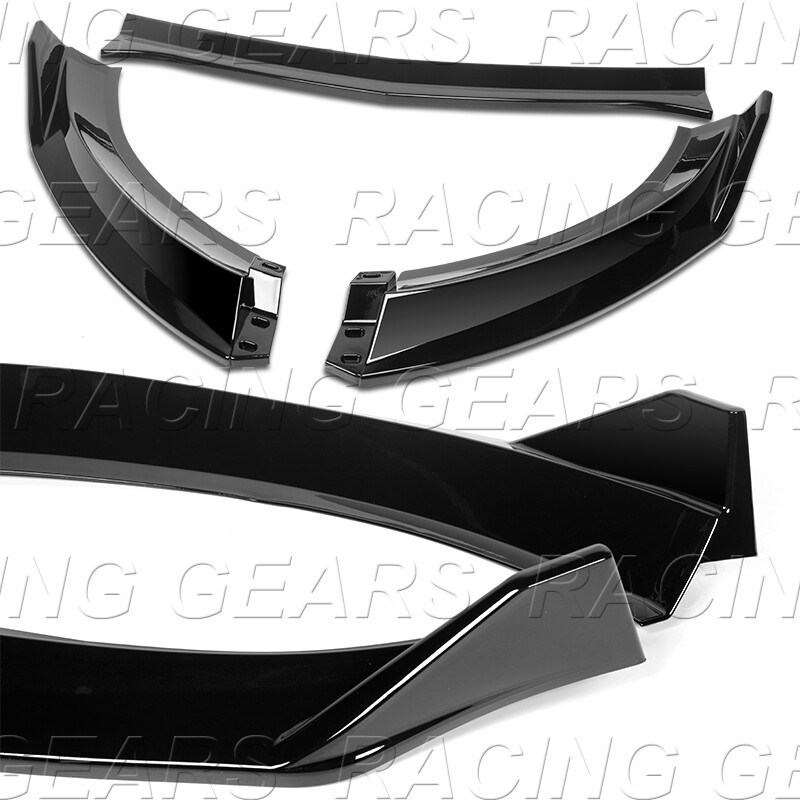 PAINTED BLACK FRONT LOWER BUMPER LIP SPOILER SPLITTER FOR 23-25 NISSAN ...