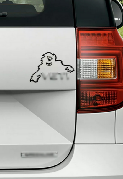 Yeti Angry Monster Custom Vinyl Sticker Decal, Car Decal, Bumper ...