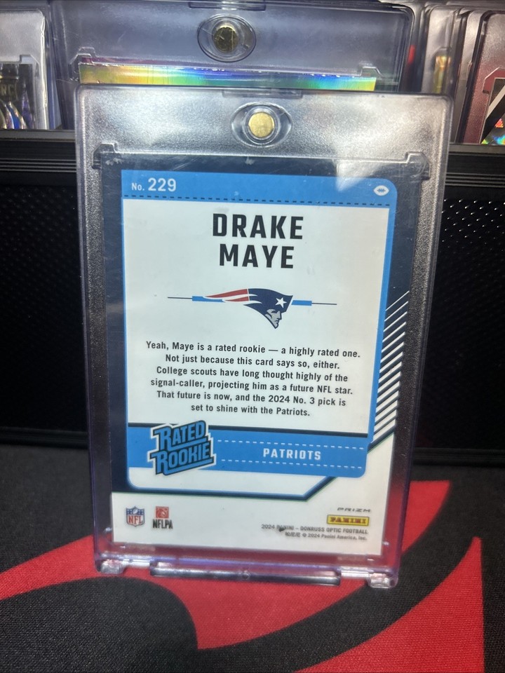 2024 Panini Donruss Optic - Rated Rookie Drake Maye #229 Purple Shock ...