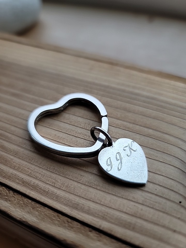 Tiffany & Co. Sterling Silver Heart Tag Key Ring Engraved | eBay
