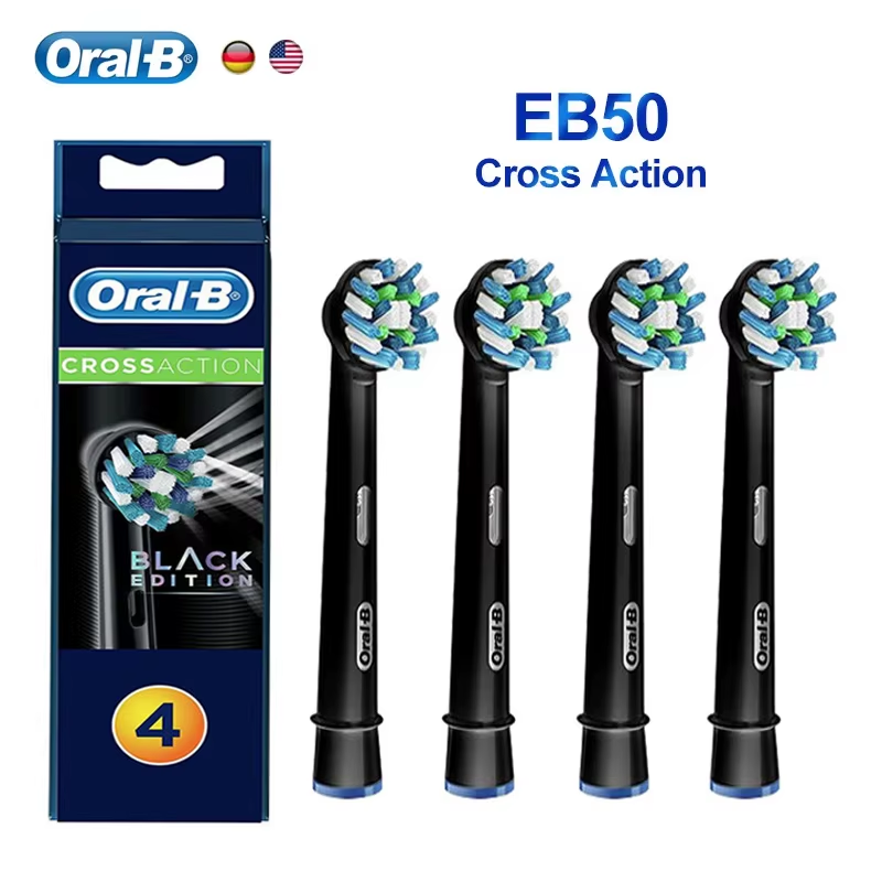 Original Electric Toothbrush Heads EB50 Cross Action 16 Degree Stains ...