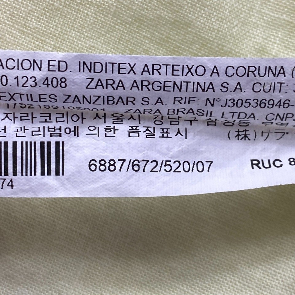 Zara Cotton Linen Preppy Button Down Shirt Boy's Size 7 | eBay