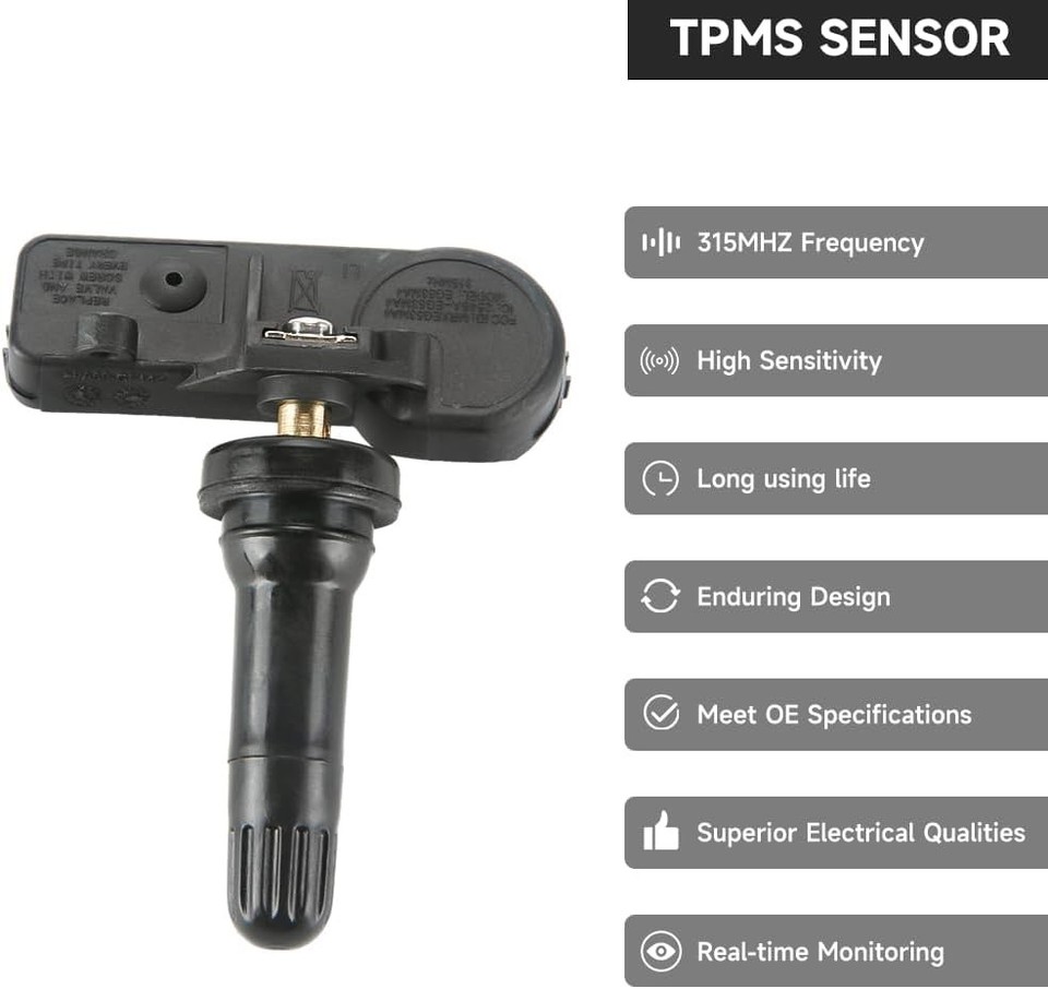 315MHz TPMS Sensor, Tire Pressure Monitoring System Sensor - Compatible ...