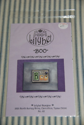 Lilybet Cross Stitch Pattern - Boo - Halloween Design | eBay