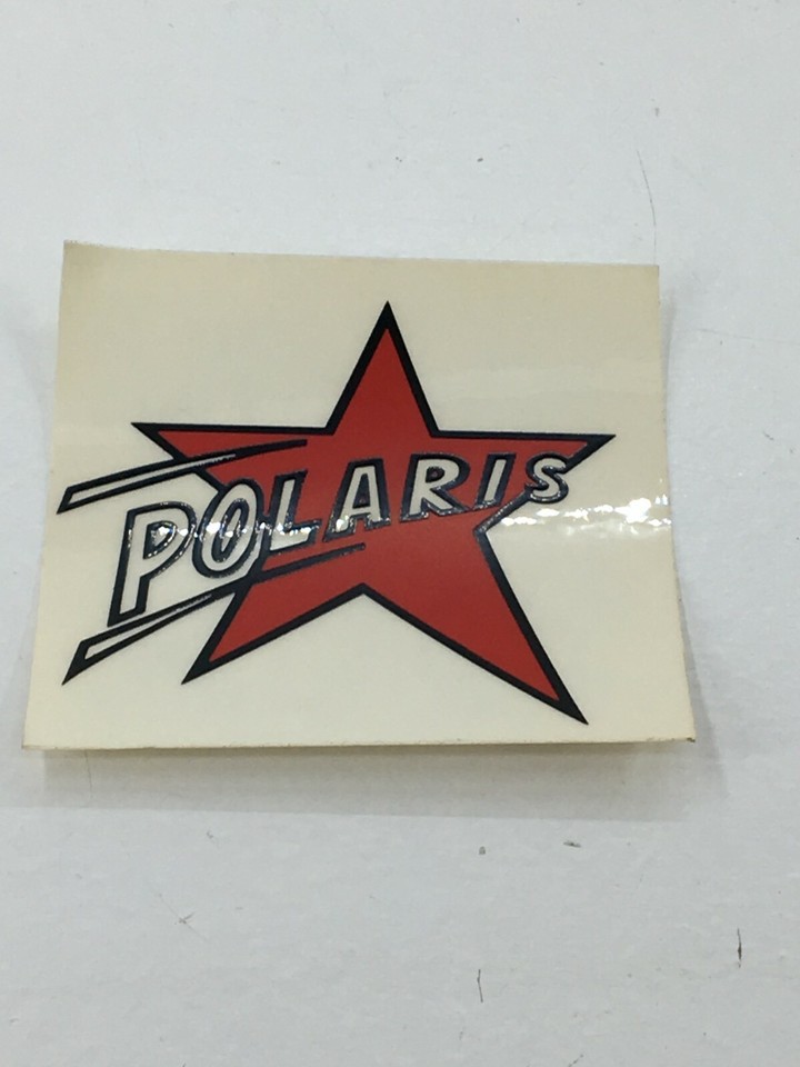 Polaris Vintage Snowmobile Logo Sticker ( Polaris Star ) 2 5/8" X 2 1/2 ...