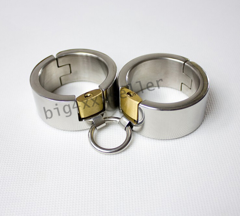 Stainless Steel Manacle Body Restraints Wrist Cuffs Shackle Handcuffs ...