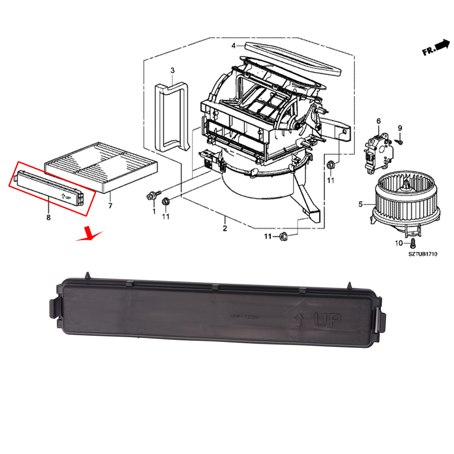 Blower Outer Seal Cover Fit for Honda CR-V Fit HR-V CR-Z Insight 80292 ...