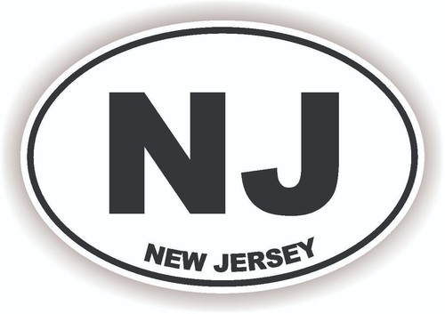 New Jersey Oval Vinyl Decal Sticker State Car Diesel Truck Home NJ Sea ...
