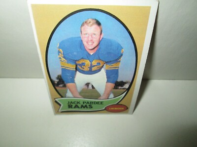 JACK PARDEE 1970 FOOTBALL CARD Topps #68 A&M AGGIES Los Angeles rams LB ...