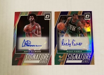2017-18 Donruss Optic Signature Series Ricky Pierce/Purp & Artis ...