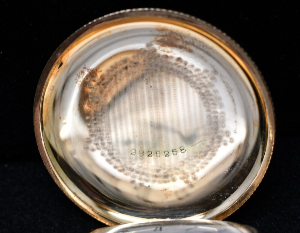 1894 Trenton Watch 7 Jewel Half Hunter Gold Filled Pocket Watch# ...