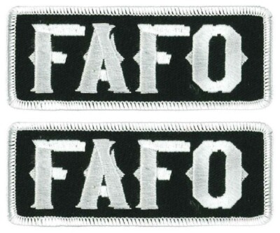 FAFO F**k Around and Find Out FAFO Patch |2PC -IRON ON OR SEW 4"X1.5 ...