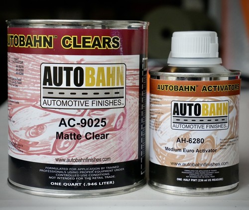 Autobahn 4:1 Matte Clear coat QUART Kit. Auto Flat Finish Clearcoat! AC ...