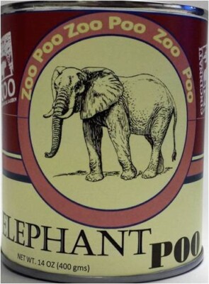 Gag Gift Can of Elephant Poo! A Fun Can of (Faux) Poop! | eBay