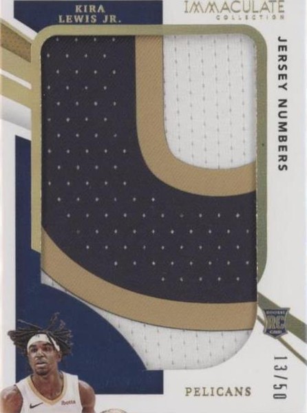 2020-21 Panini Immaculate Collection - Jumbo Patches Jersey Number #JP-KLS Kira Lewis Jr., Kira ...