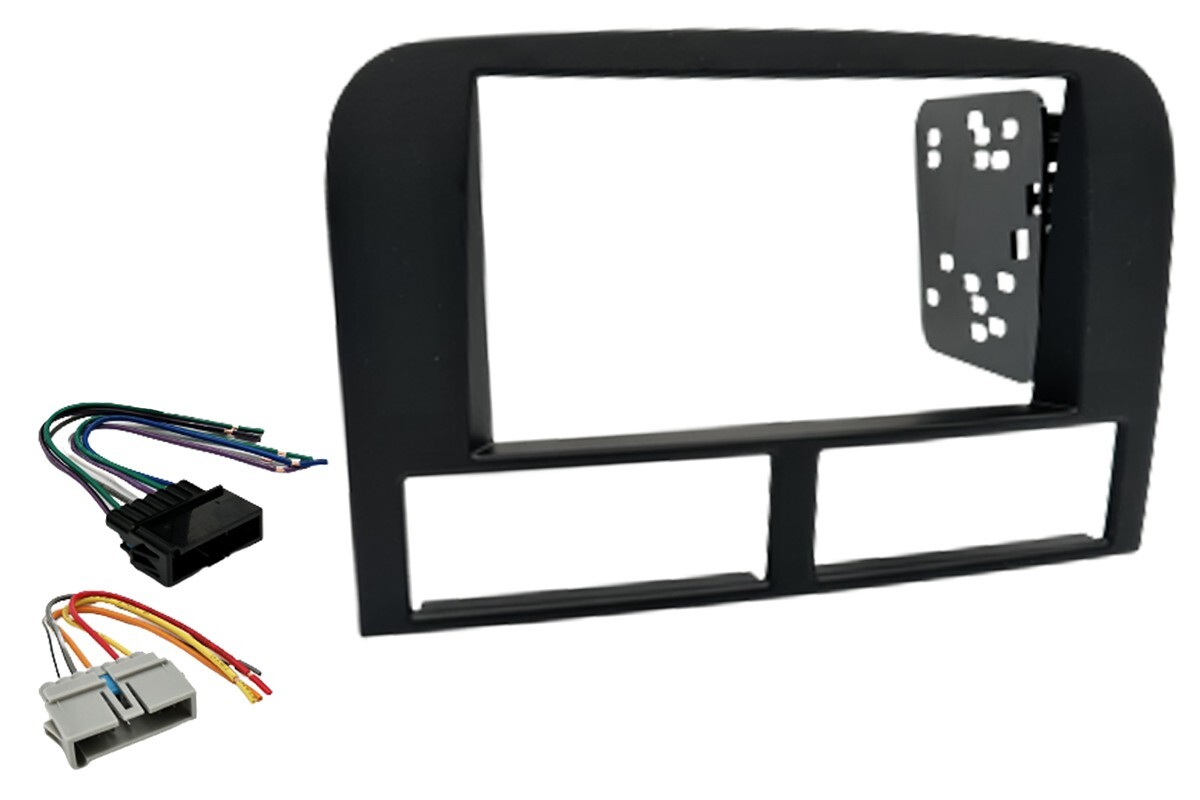 Double ISO DIN Car Stereo Dash Trim Kit & Wiring Harness Radio Install ...