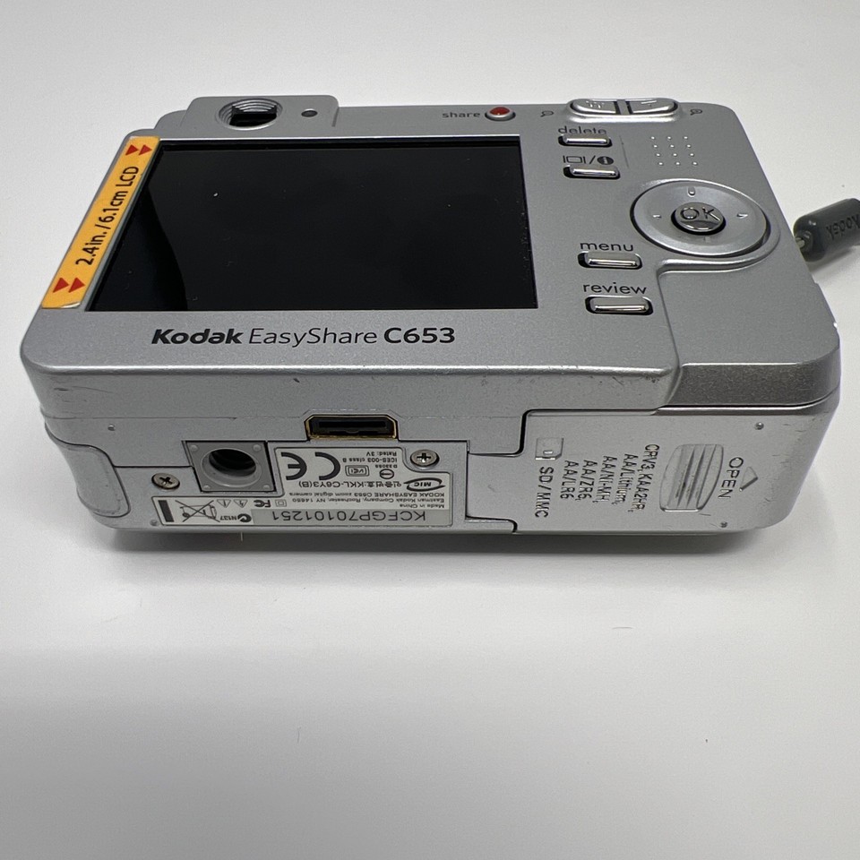 Kodak EasyShare C653 6.1MP Digital Photo & Video Camera 2.4in LCD ...