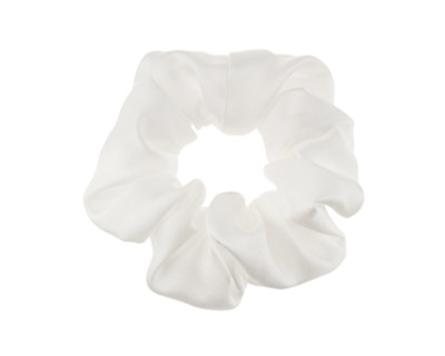 Seiden Damen Haargummi Scrunchie Gummiband 10 cm breit silk satin ...