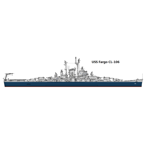 SS-MODEL 700371 1/700 Resin model kit USN Fargo LIGHT CRUISER CL-106 ...
