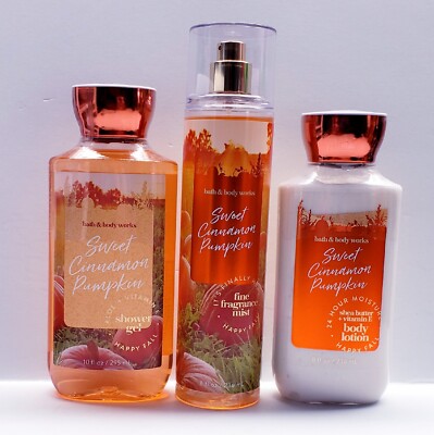 Bath & Body Works SWEET CINNAMON PUMPKIN Body Lotion, Shower gel ...