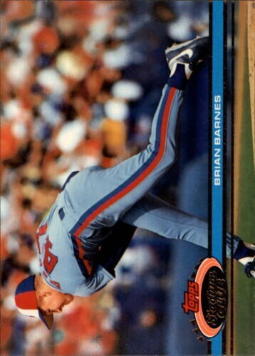 1991 Stadium Club Montreal Expos Baseball Card #114 Brian Barnes Rookie ...