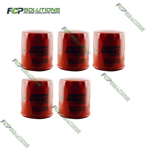 5 x B228 Baldwin Lube Filter - Interchangeable with LF3338, P554770 ...