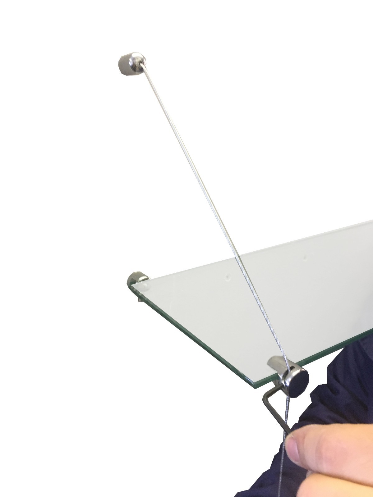 suspended Cable display retail shop shelves office wall hanging glass ...