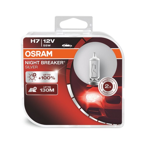Osram Globes Night Breaker Silver (pk 2) H7 Halogen Px26d 12v 55w ...
