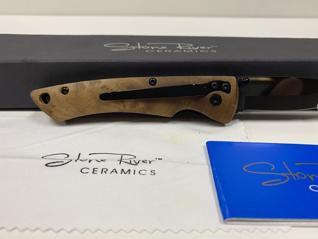 Stone River Gear Ceramic Folding Knife With Desert Ironwood Handle ...