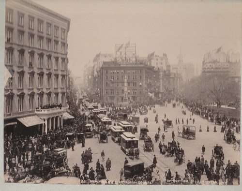 J.S.Johnston New York (1839-1899), Broadway at Time Square 1893 ...
