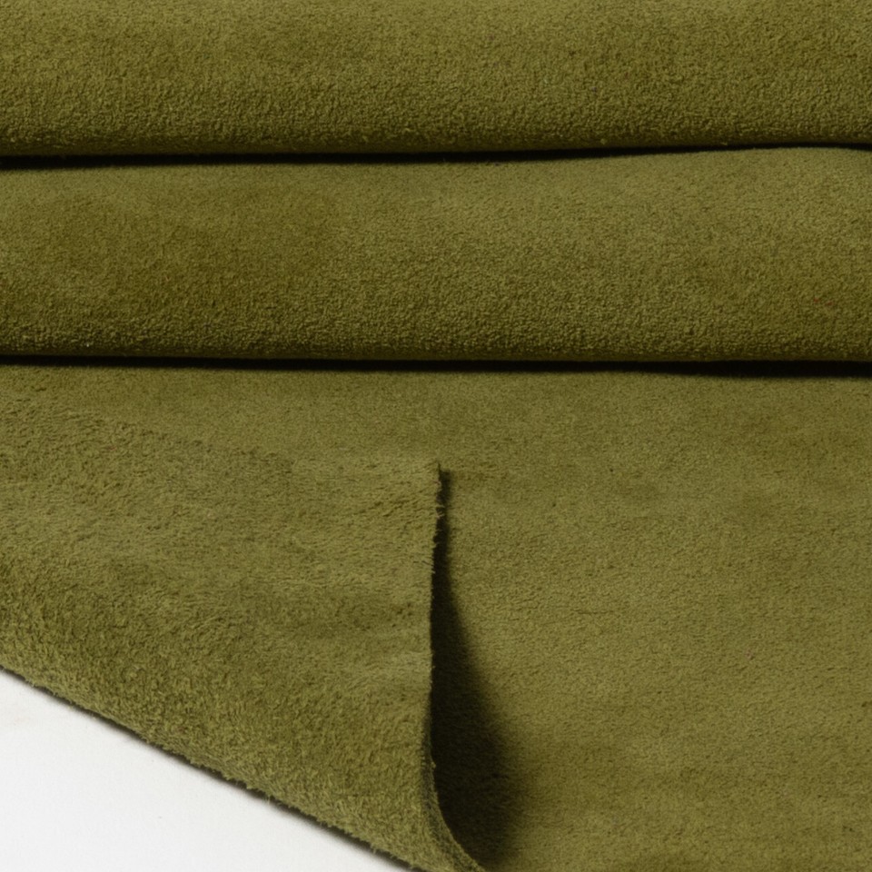 Suede Leather Pieces Cow Loden Color Split Buffed to Buttery Velvet 4-4 ...