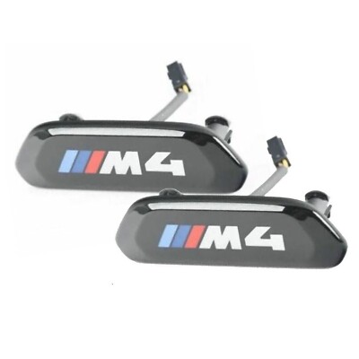 BMW GENUINE 2pcs M4 F82 F83 Front Seat Backrest Illuminated Badge ...