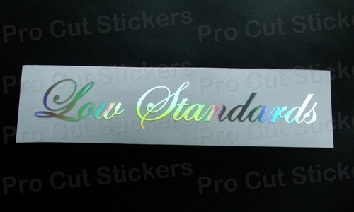 Low Standards Silver Hologram Neo Chrome Car Van Stickers Decals ...