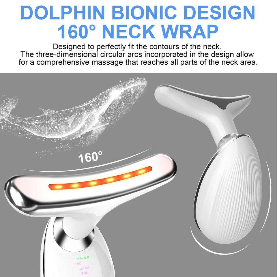 Red Light Therapy for Face and Neck Massager Tool LED Facial Light ...